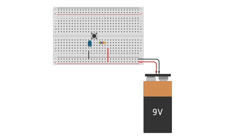 Circuit Design Led And Button Tinkercad