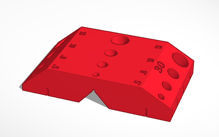 3D design Angle Drill Guide 2.0 - Tinkercad