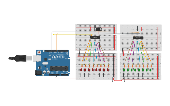 Circuit design (ANNOBI) DUAL BINARY COUNTERS - Tinkercad