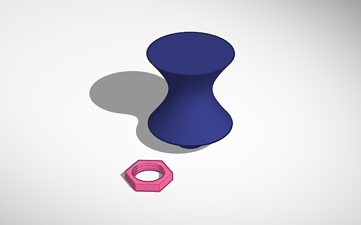 3D design cabinet handle - Tinkercad