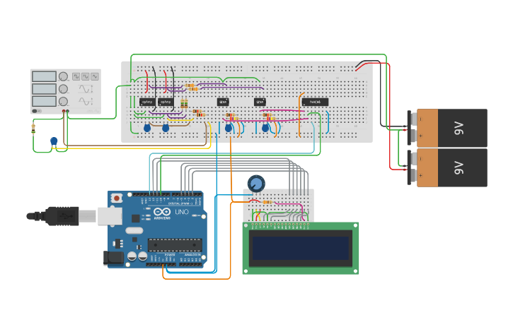 Circuit design Phase Shift Detector-With ZCD and Logic-1 | Tinkercad