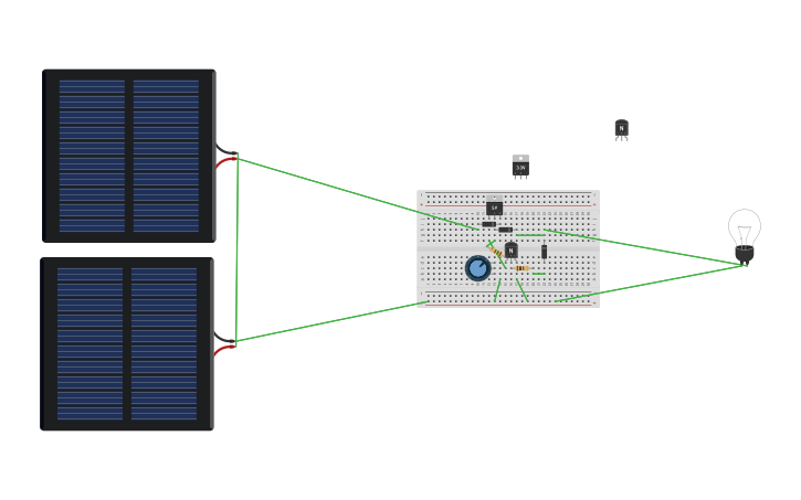 Circuit design Solar Powered mobile charging Station - Tinkercad