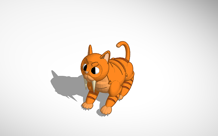 3D design saber tooth tiger - Tinkercad