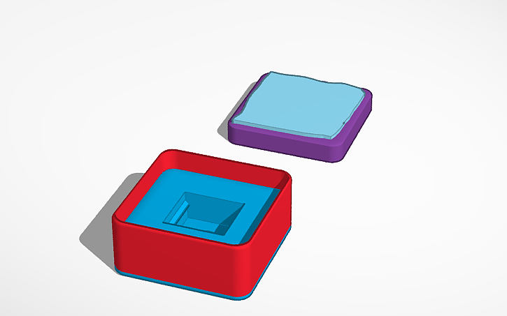 3D design Square Clicker Template - Tinkercad