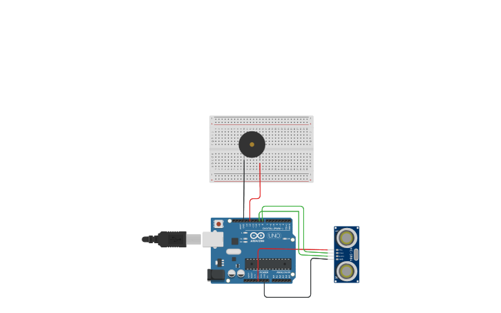 Circuit Design Tp Mesure De Distance Avec Buzzer Tinkercad