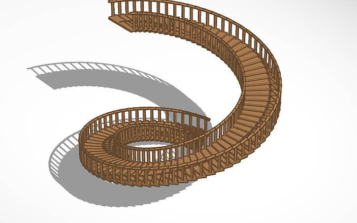 3D design Fancy Stair Case - Tinkercad