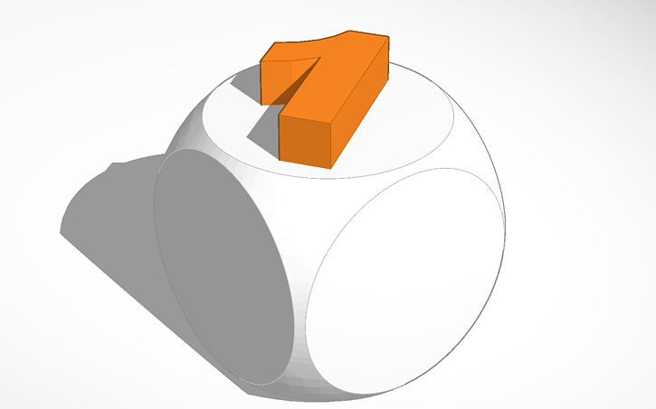 3D design Lesson: Die on the workplane result | Tinkercad