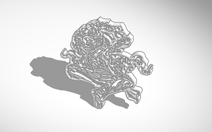 3D design Luffy Gear 5 - Tinkercad