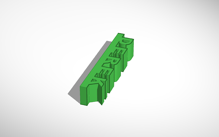 3D design Derek Name Plate - Tinkercad