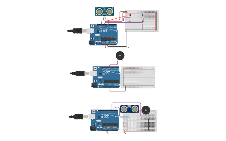 Circuit Design Taller 2 Sensor De Distancia Tinkercad