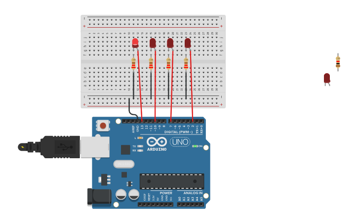 Circuit design ARDUINO 4 CMN S1 - Tinkercad