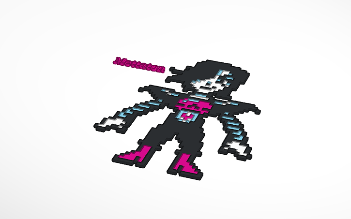 3D design Mettaton EX - Tinkercad
