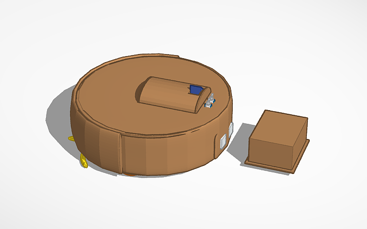 3D design Project Name: Autonomous Robot Vacuum Cleaner V10 - Tinkercad