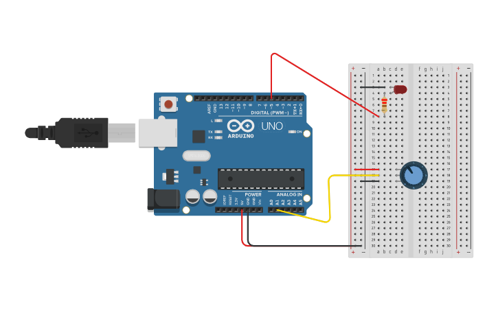 Circuit design VARIOUS BLINKING SPPED - Tinkercad