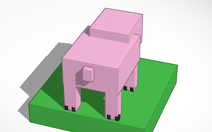 3D design Minecraft Pig | Tinkercad