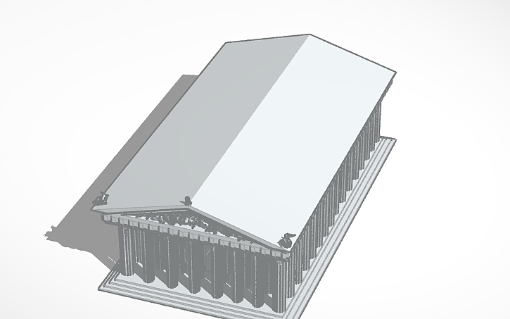 3D design Parthenon Model | Tinkercad