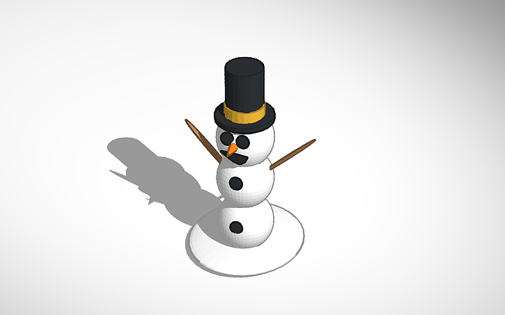 3D design SNOWMAN! | Tinkercad