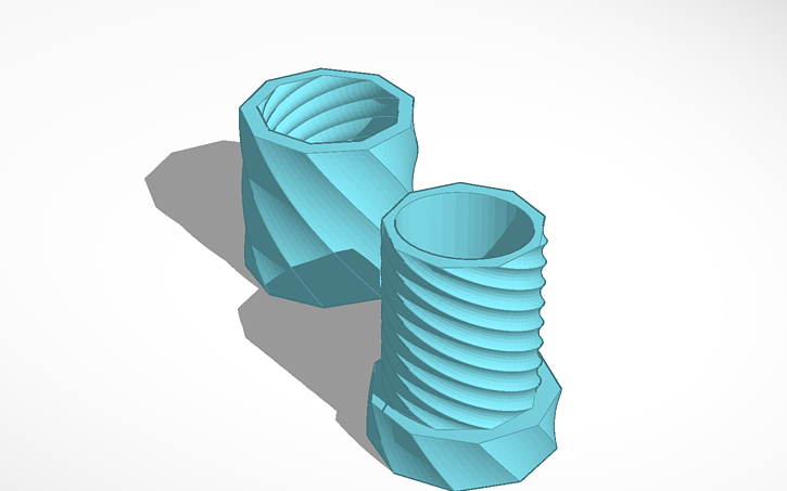 3D design Threaded Container | Tinkercad
