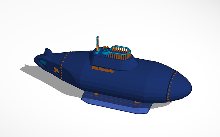 3D design Blue Submarine | Tinkercad