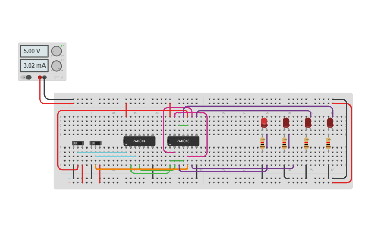 Circuit design Decoder - Tinkercad
