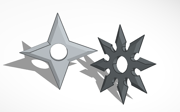 3D design SHURIKEN - Tinkercad