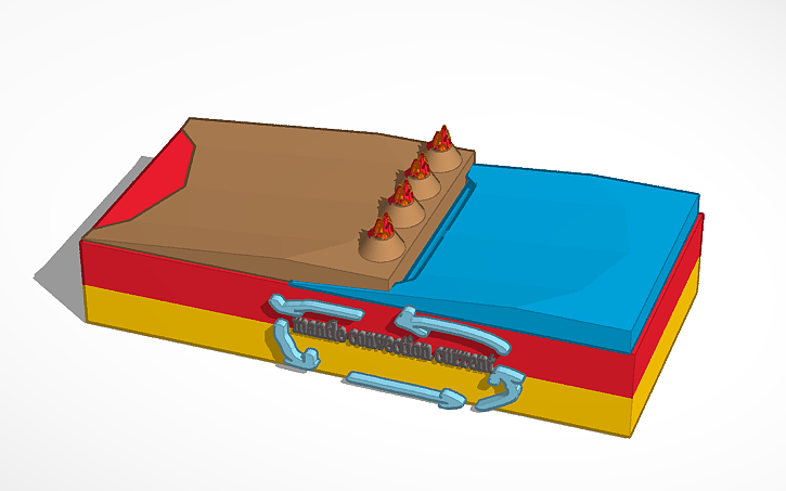 3D design Convergent boundary - Tinkercad