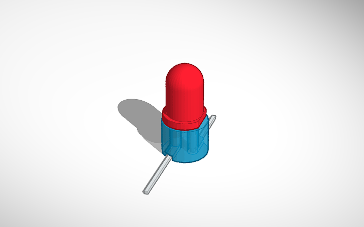 3D design led 5mm holder for diy garland - Tinkercad