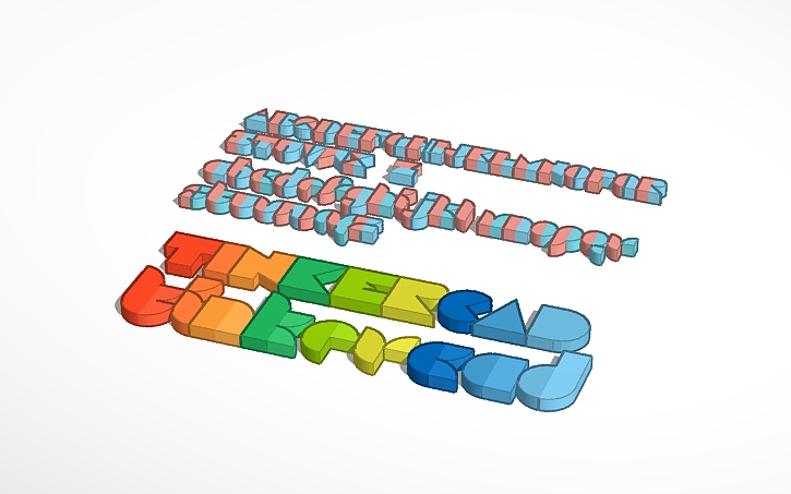 3D design font - Tinkercad