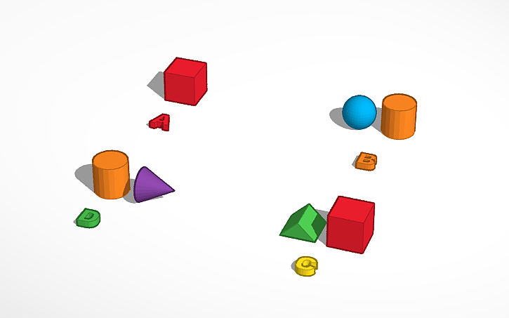 3D design Grouping 3D objects - Tinkercad