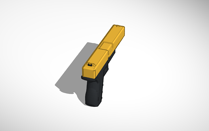 3D design golden glock | Tinkercad