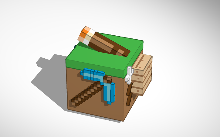 3D design The Minecraft Dise - Tinkercad