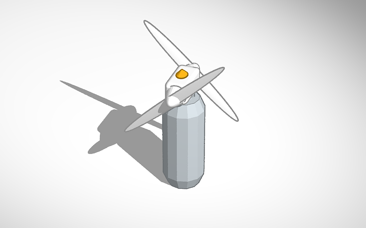 3D design Windmill with four blades - Tinkercad