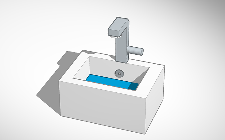 3D design sink - Tinkercad