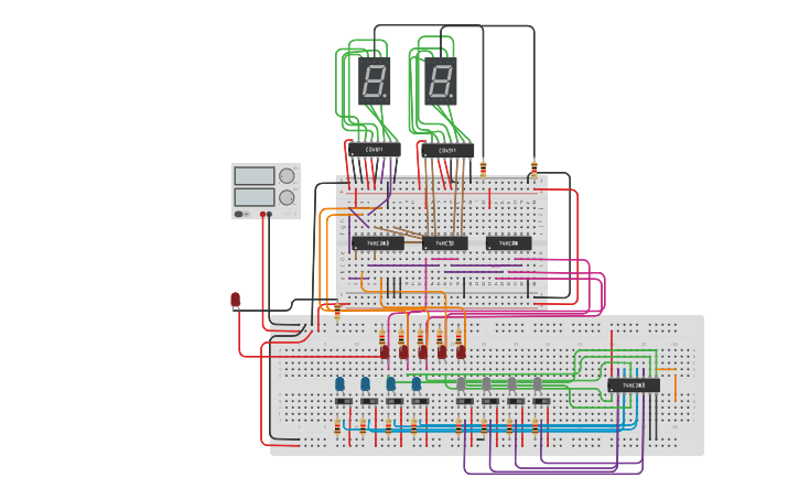 Circuit Design 4 Bit Adder Calculator 25 63 67 Tinkercad