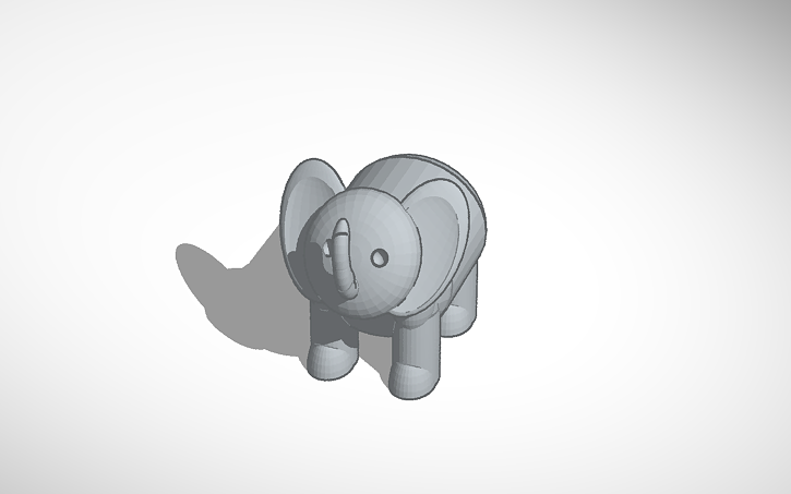 3D design Copy of Elephant - Tinkercad