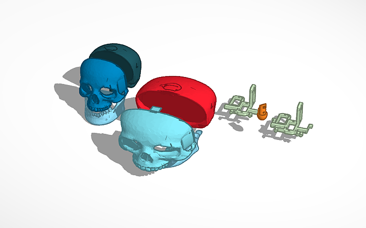 3D design animatronic skull--head | Tinkercad