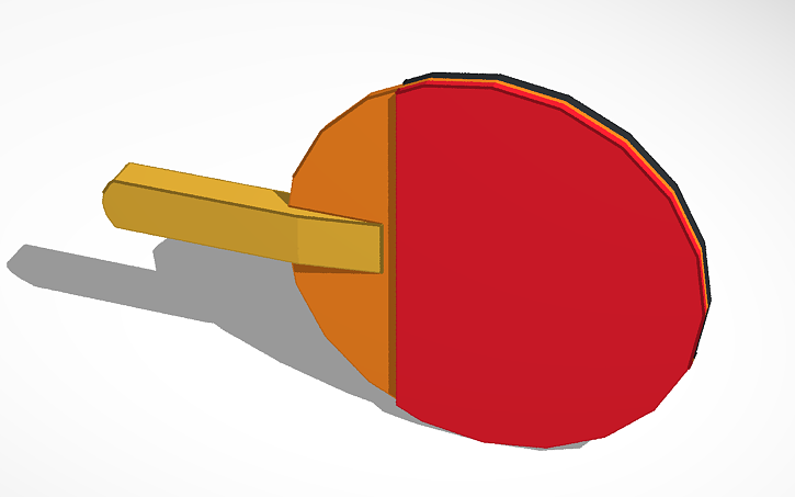 3D design table tennis bat - Tinkercad
