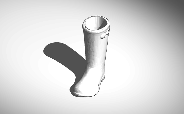 3D design MAKIES Welly Boot LEFT - Tinkercad