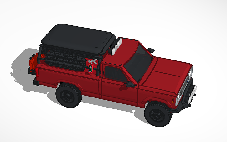 3D design Ford Ranger 1987 remasterised custom - Tinkercad
