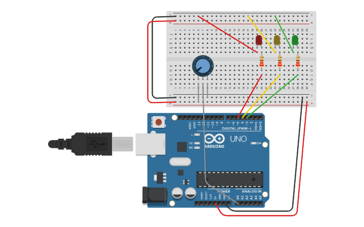 Circuit design Sensore di umidità - Tinkercad