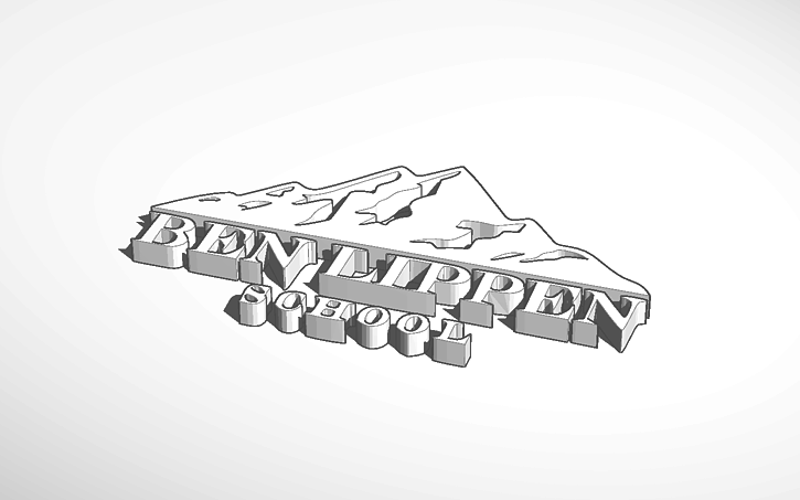 3D design Ben Lippen Logo | Tinkercad