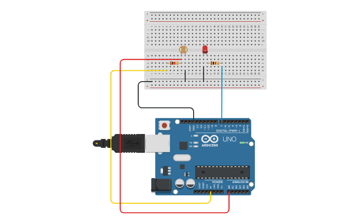 Circuit design Automatic Lamp - Tinkercad
