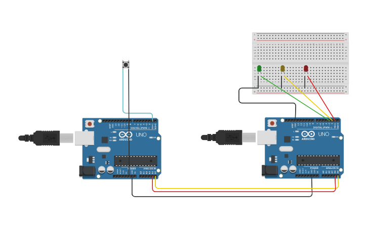Circuit design Master-Slave - Tinkercad