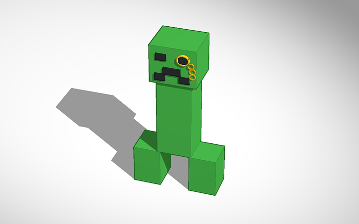 3D design Creeper With Monocle (3D Printable!) | Tinkercad