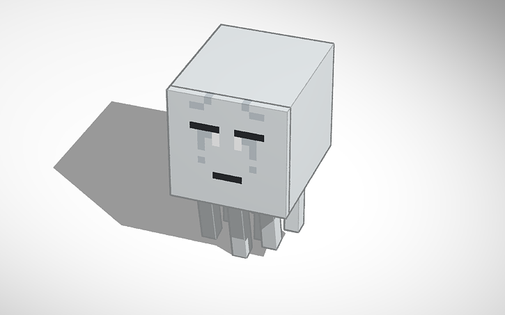 3D design minecraft ghast bishop dark side - Tinkercad