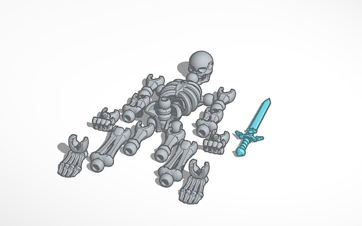 3D design skeleton - Tinkercad