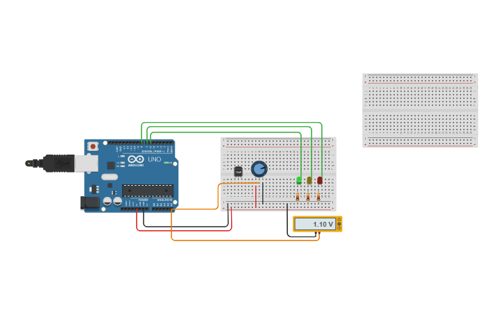 Circuit design Desafio Arduino: Sensor de temperatura especial - Tinkercad
