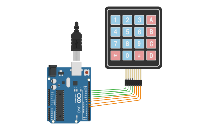 Circuit design keypad-class - Tinkercad