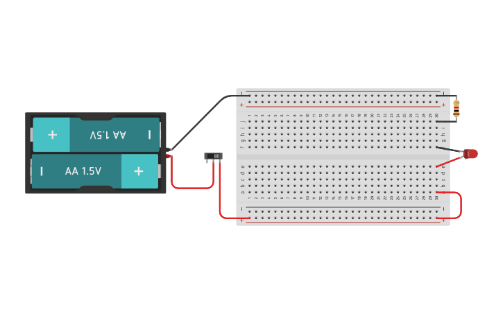 Circuit design 6º Ano - Ligando um LED com interruptor na Protoboard ...
