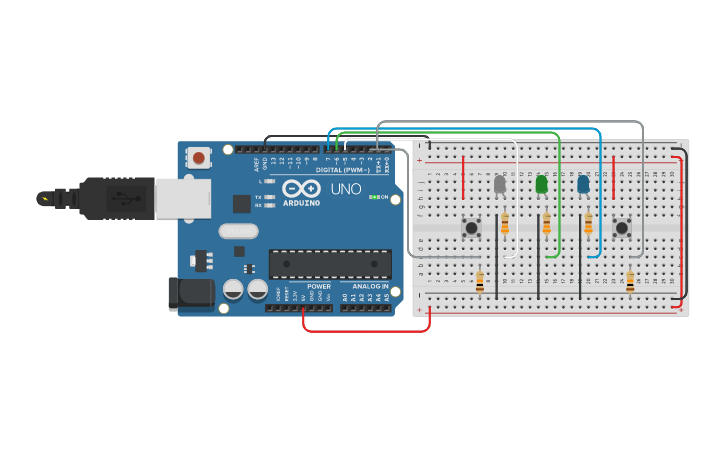 Circuit design ENTRADA Y SALIDA DE ARDUINO-MAURICIO-5E | Tinkercad
